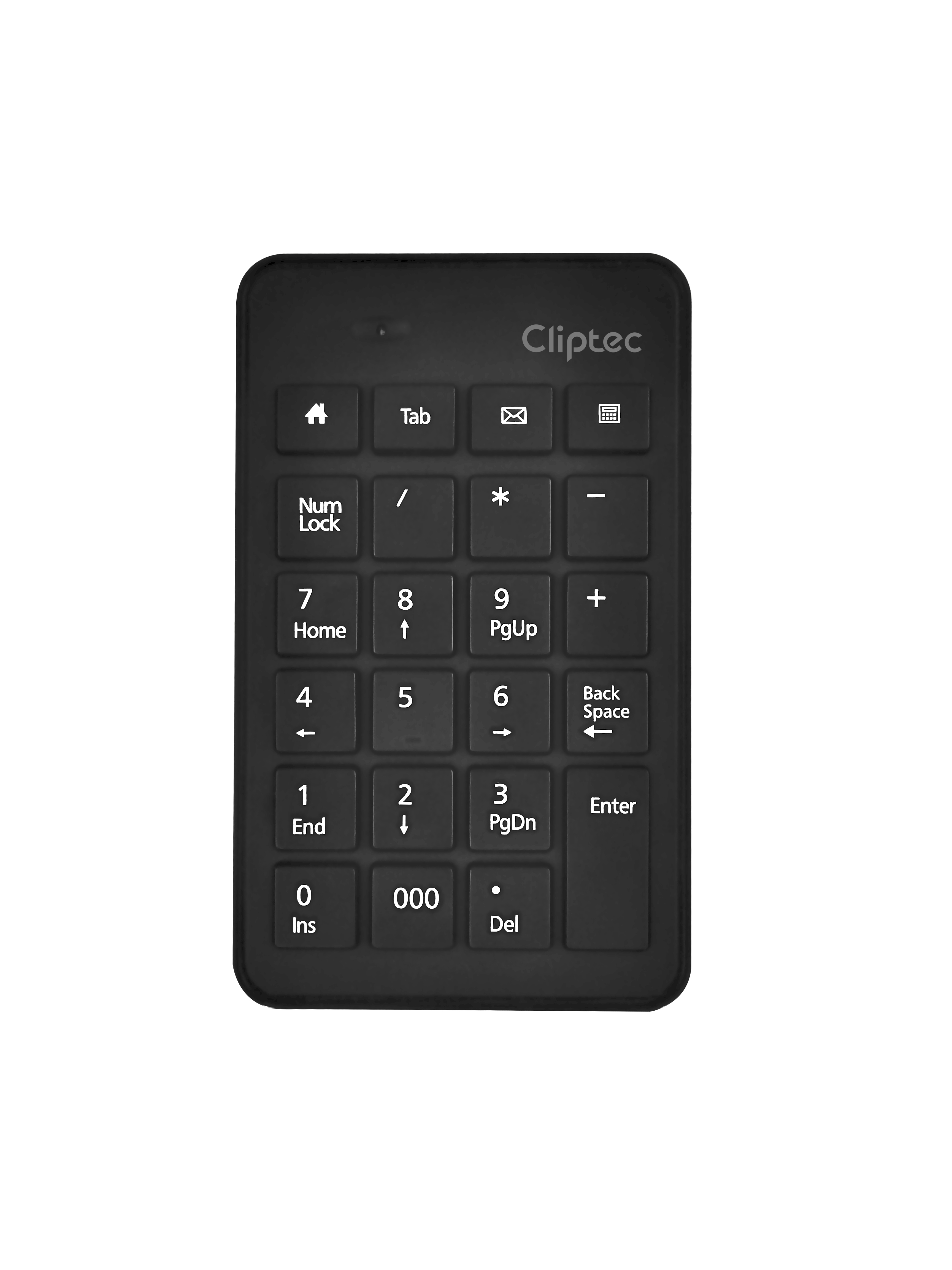 CLIPTEC RZK225 2.4GHZ 23KEYS SLIM WIRELESS NUMERIC KEYPAD (AIR-NUM) - BLACK