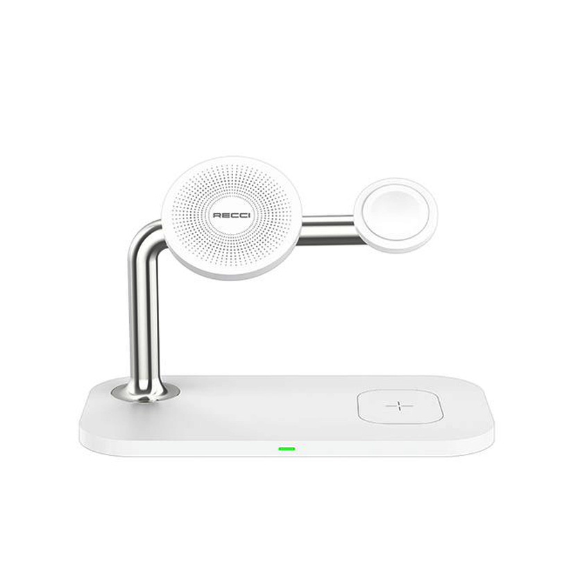 RECCI RCW-20 3 IN 1 15W MAGNETIC WIRELESS CHARGER - WHITE